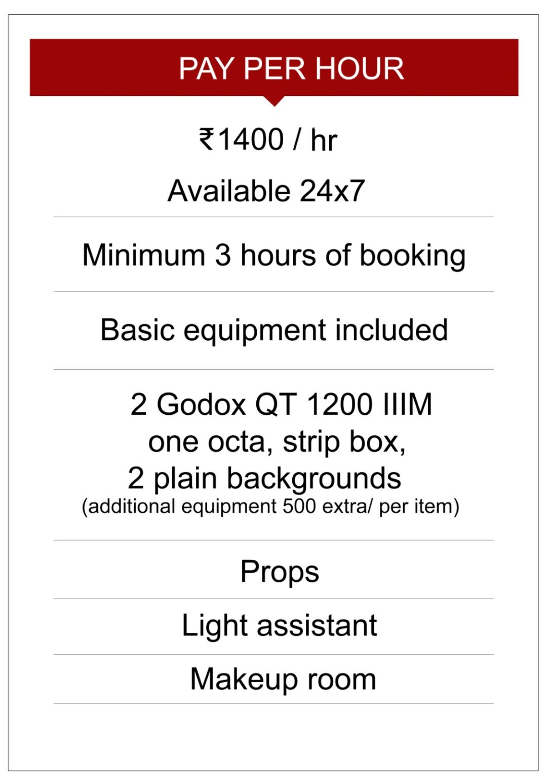 Fitting Frames - Best Studio on Rent for Shoot in Delhi NCR
